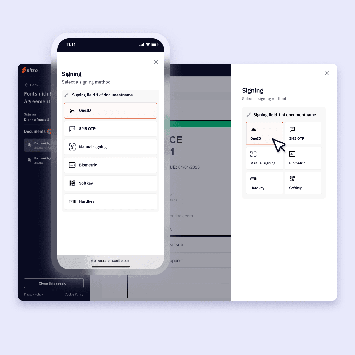 OneID® Signing Method | Easily eSign With Your Phone | Nitro